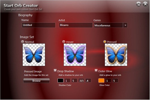 Create Windows 7 Start Buttons with StartOrbz